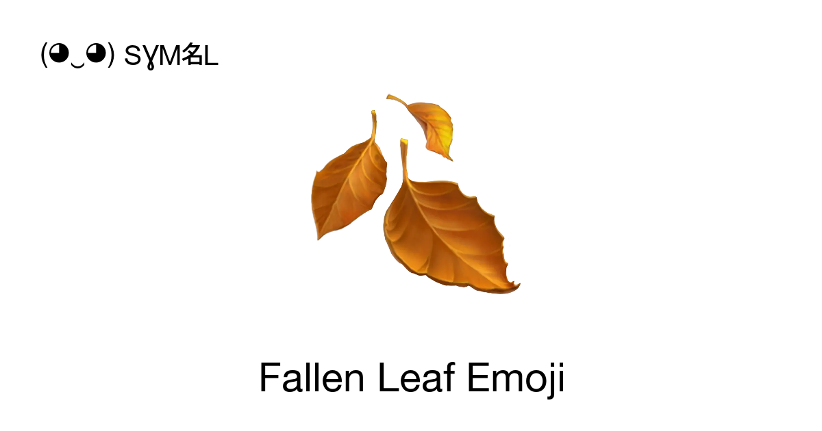 🍂 - Fallen Leaf Emoji meaning, copy and paste emoticon - ( ‿ ) SYMBL