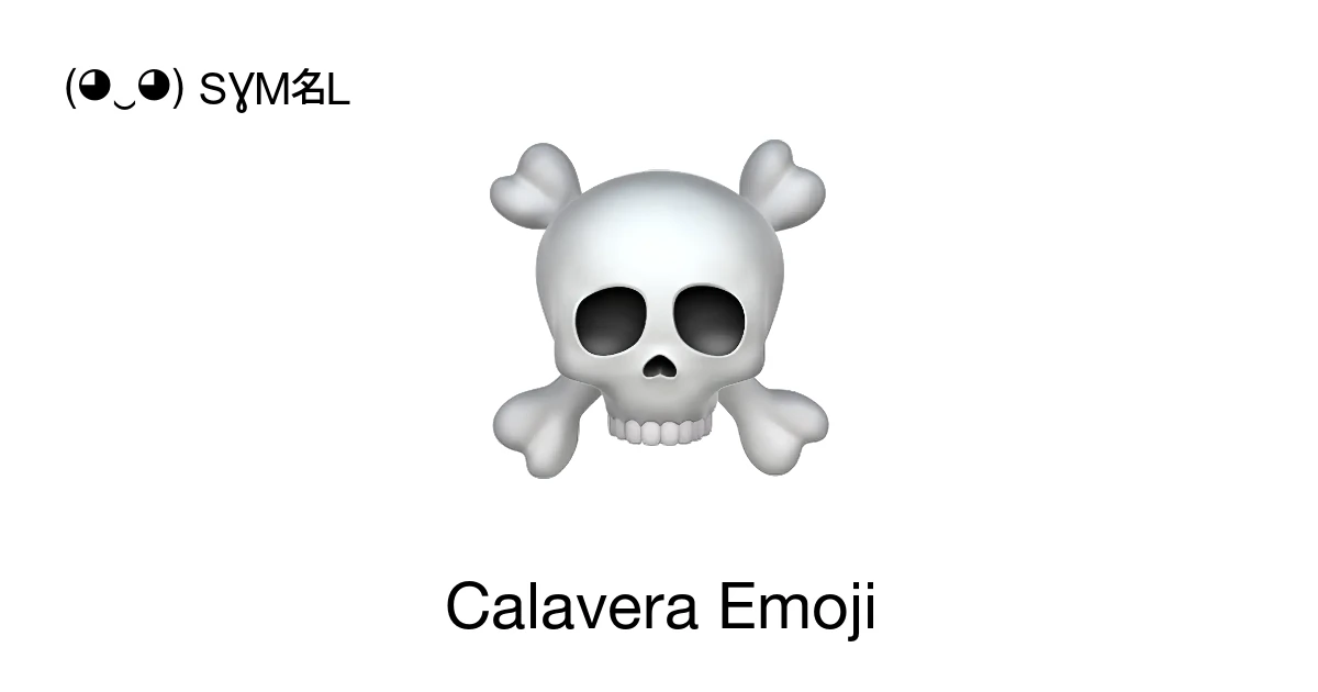☠ - Calavera Significado del emoji, copiar y pegar