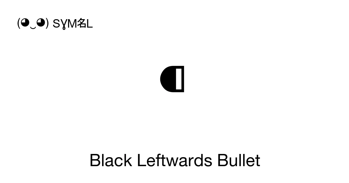 Black Leftwards Bullet (U+204C) Symbol Meaning, Copy and Paste