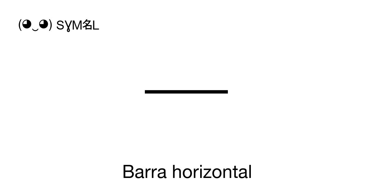 Barra horizontal (Guión de la cita), Número Unicode: U+2015 📖 ...
