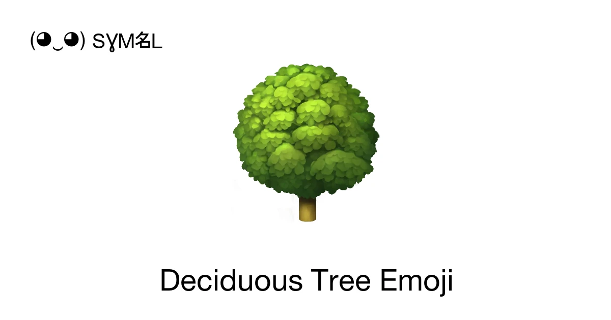 🌳 - Deciduous Tree Emoji Meaning, Copy and Paste