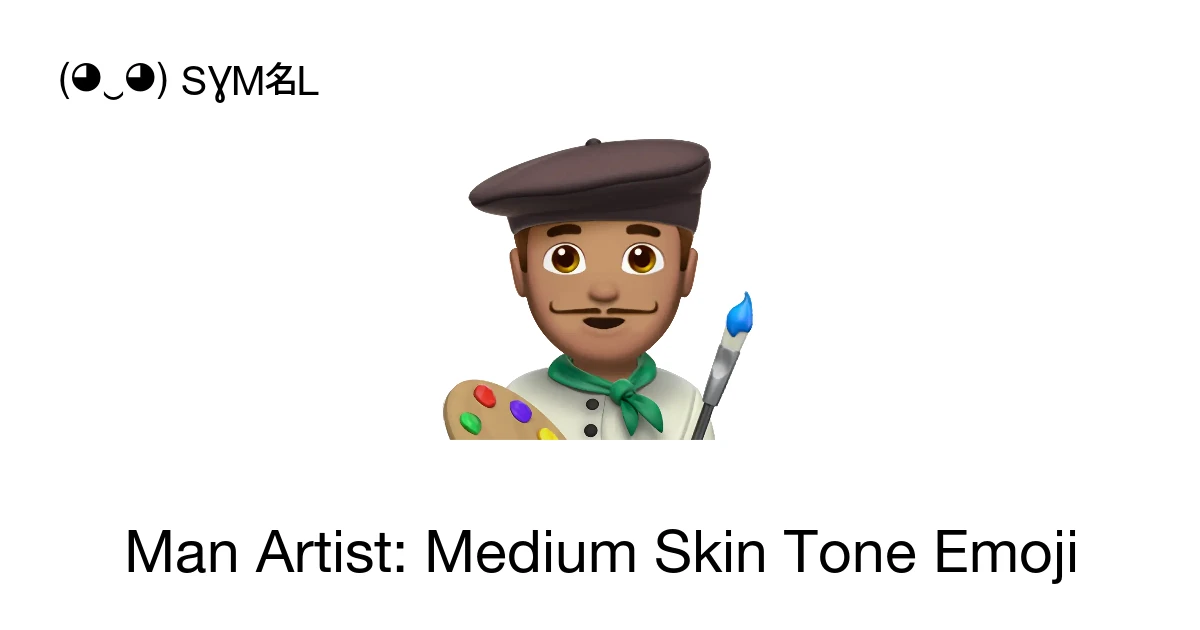 👨🏽‍🎨 - Man Artist: Medium Skin Tone Emoji Meaning, Copy & Paste