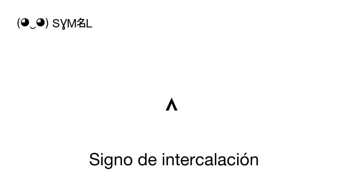 Signo de intercalación, Número Unicode: U+2038 📖 Significado del ...