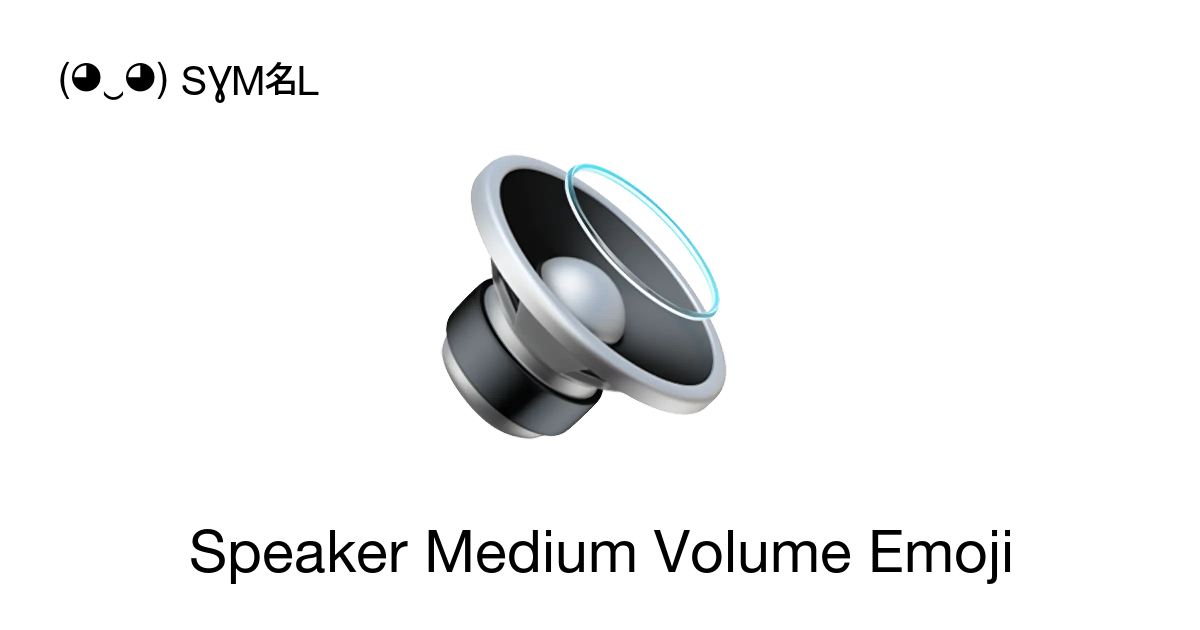 🔉 - Speaker Medium Volume Emoji meaning, copy and paste emoticon ...