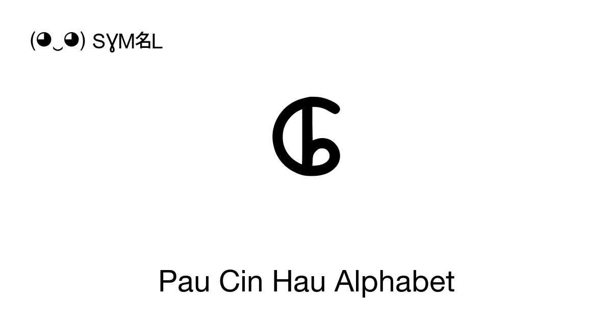 Pau Cin Hau Alphabet: script letters in order, copy the language ...