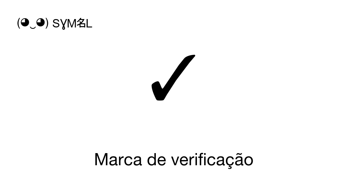 - Marca de verificação (Carraça), Número Unicode: U+2713 📖 Descubra o ...
