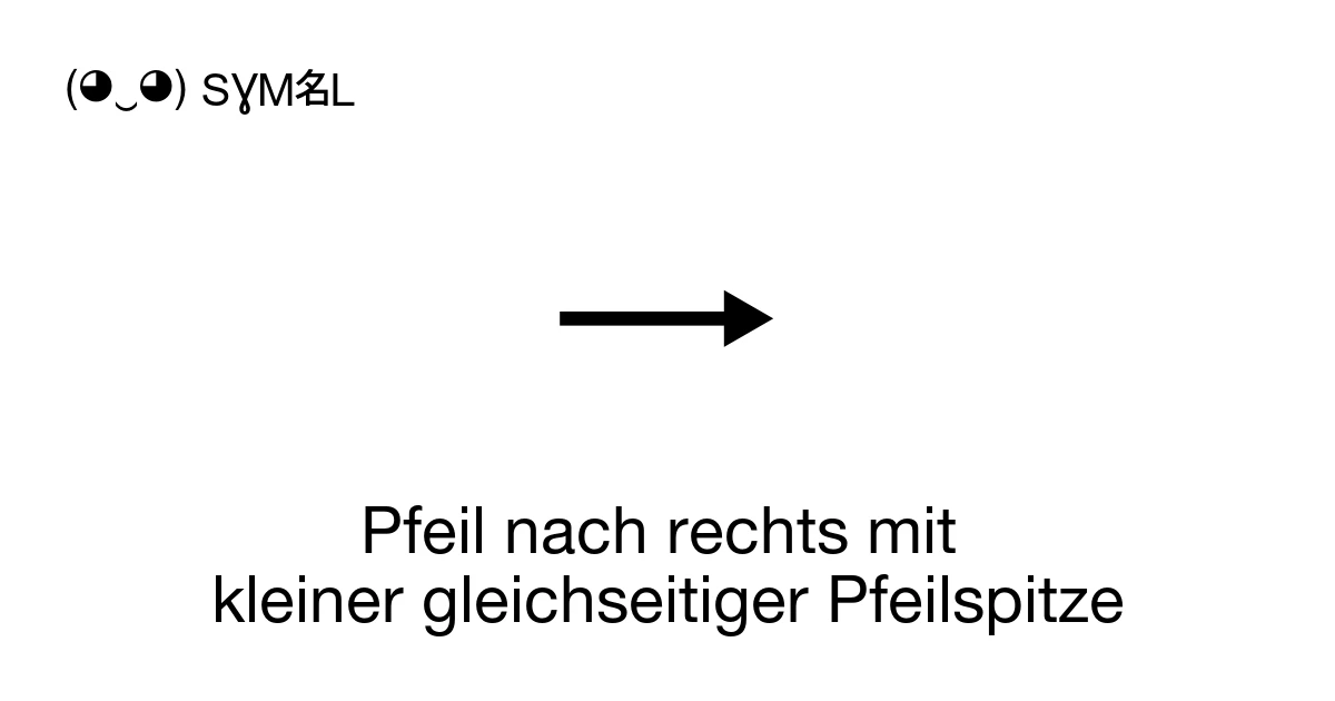 Pfeil nach rechts mit kleiner gleichseitiger Pfeilspitze (U+1F812 ...