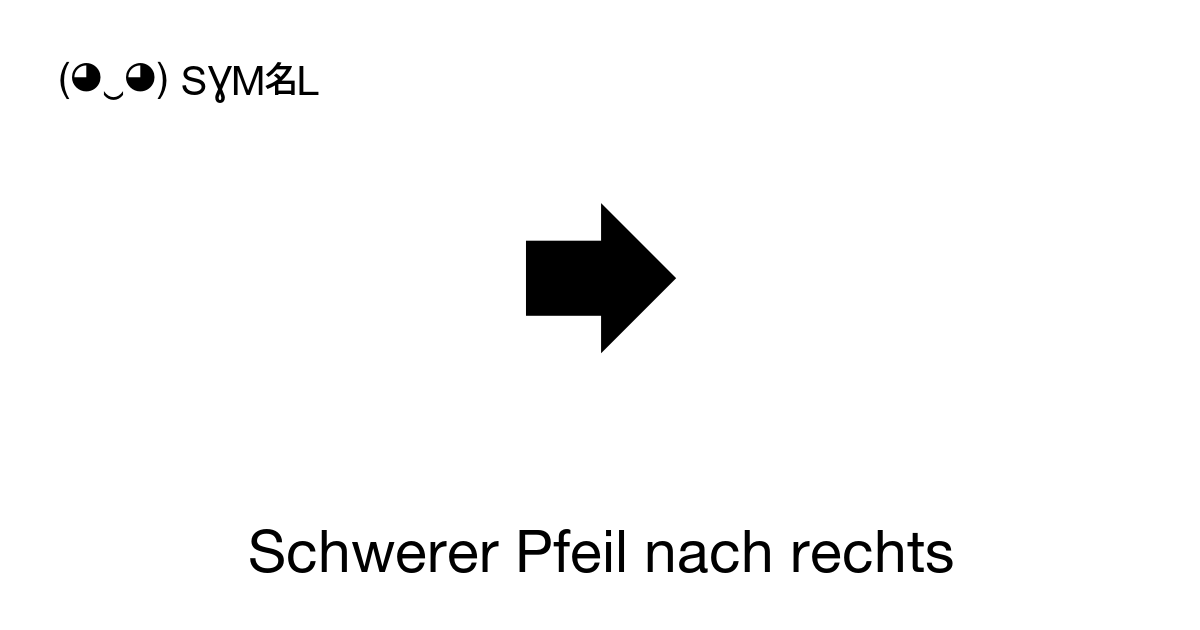 Schwerer Pfeil nach rechts, Unicode-Nummer: U+1F846 📖 Bedeutung ...