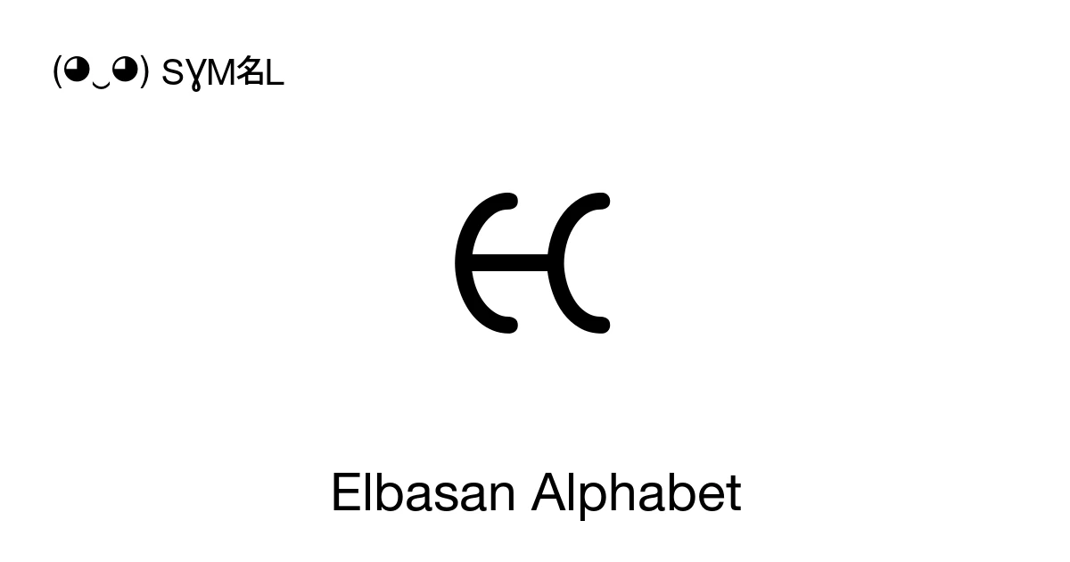 Elbasan Alphabet: script letters in order, copy the language characters ...