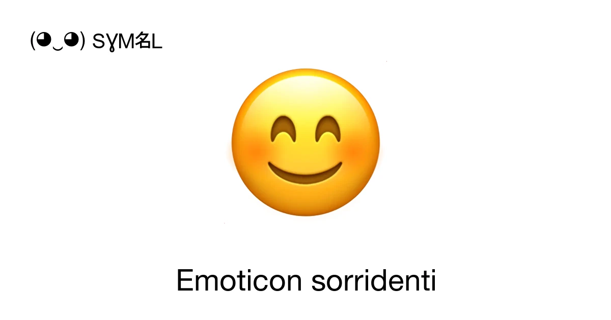 😊😁 Emoticon sorridenti ed emoji felici: copia con ( ‿ ) SYMBL