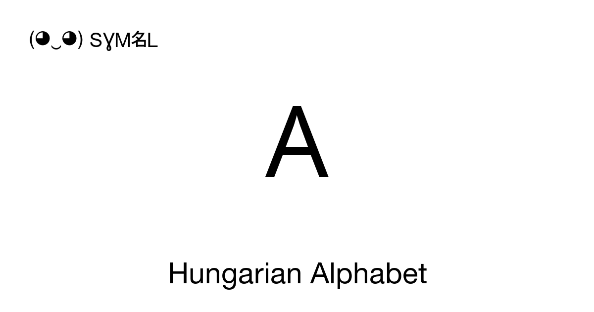 Hungarian Alphabet: script letters in order, copy the language ...